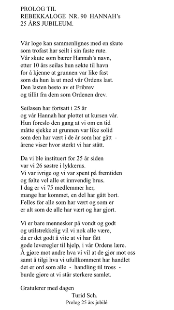 25-års jubileum - Odd Fellow