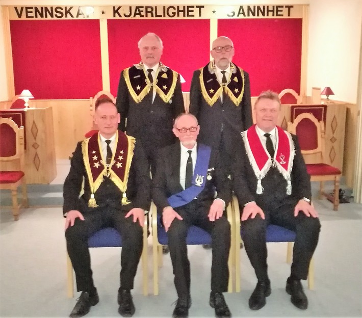 På fellesmøtet mellom loge nr. 124 Tore Hjort, loge nr. 54 Lofotkjeden ...